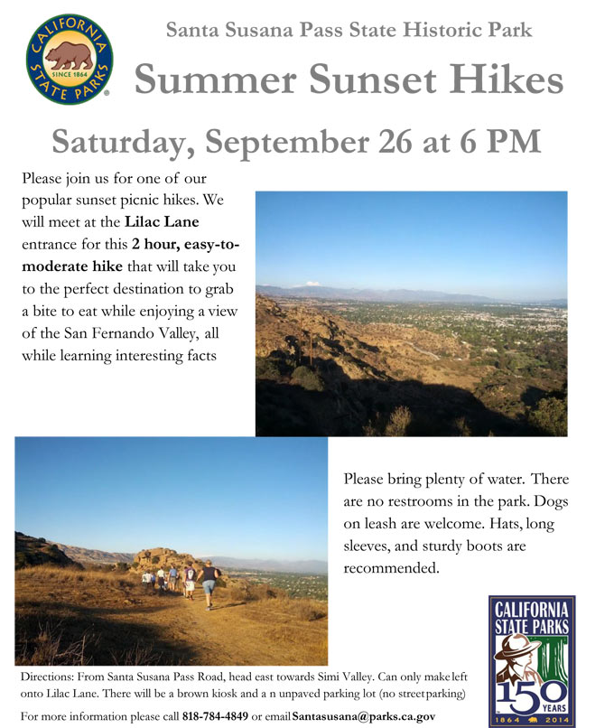 Santa Susana Pass State Historic Park Summer Sunset Hikes | Porter ...
